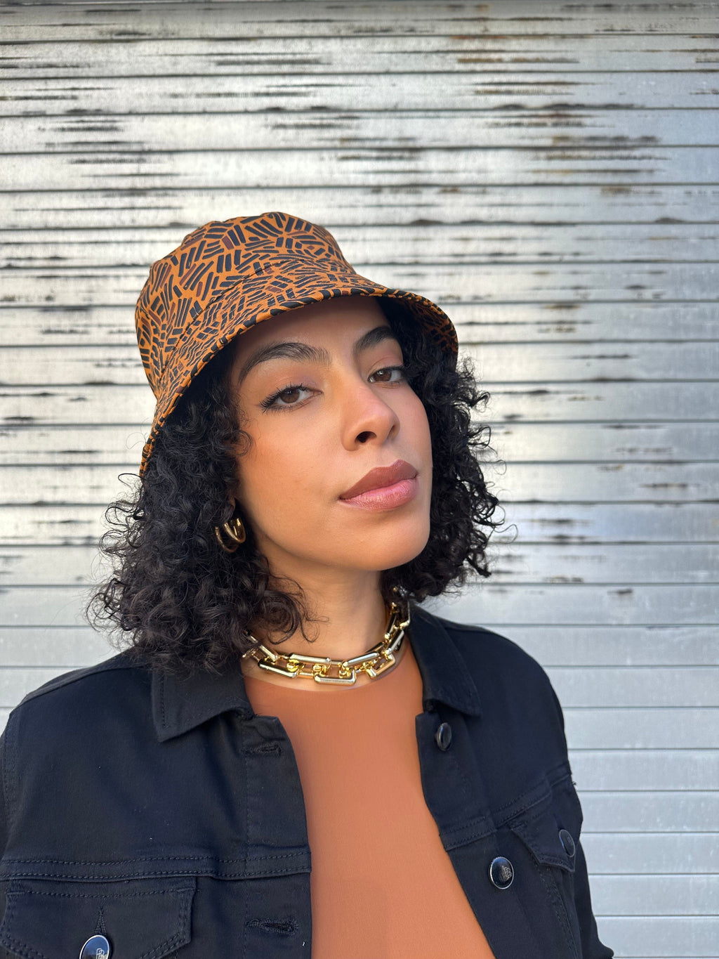 Satin Lined Printed Bucket Hat in Umber – The Wrap Life